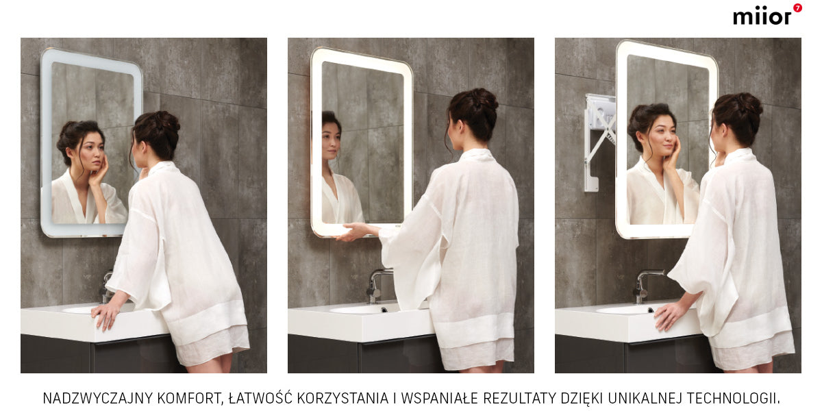 Pull out mirrors for bathroom, retractable - online shop– Miior 7