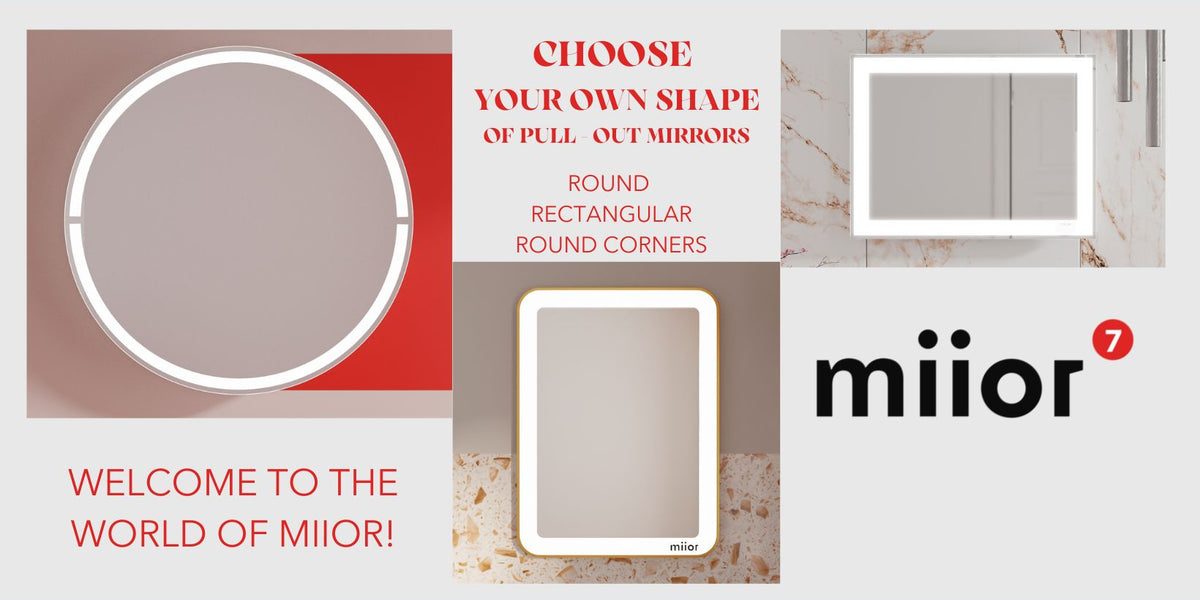 Pull out mirrors for bathroom, retractable - online shop– Miior 7