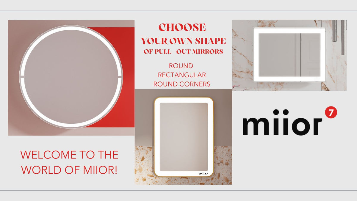 Pull out mirrors for bathroom, retractable - online shop– Miior 7